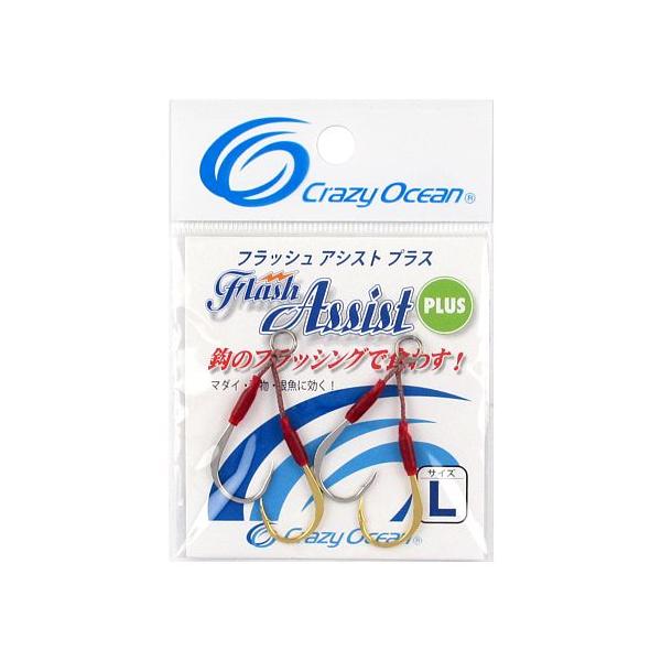 クレイジーオーシャン  [環境美化協力商品] ●サイズ:L ●代表対象魚:タイ（鯛） ●代表対象魚（詳細）:青物、根魚|【クレイジーオーシャン/Crazy Ocean】フラッシング効果抜群、平打ち針使用!!ツインフックで確実にフッキング!!...