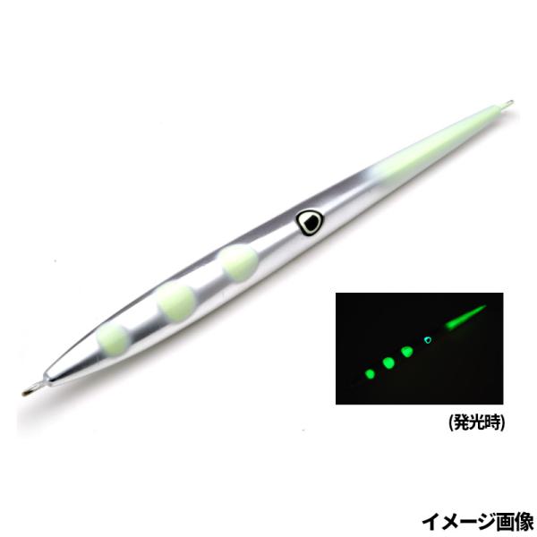 ライズジャパン  ●カラー:RJ11. UVシルバーグロードット ●サイズ:300g ●自重:300g ●釣り方、フィールド:ソルトルアー（オフショア）|【ライズジャパン/RISE JAPAN】オーバル断面の左右非対称ボディデザインによって...