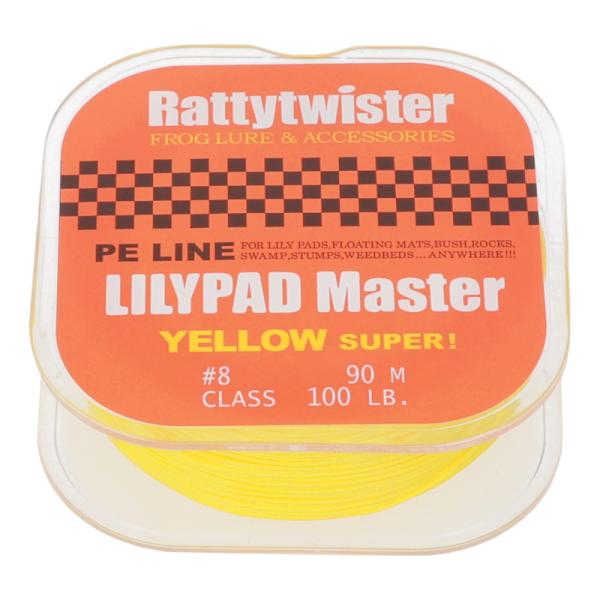 ●カラー:YELLOW ●素材:PE ●号 :8号 ●LB:100lb ●糸巻量:単品 90m|【ラッティーツイスター/Rattytwister】LilypadMaster YELLOWのストロングバージョンです。同じ号数で強度が出るスーパ...
