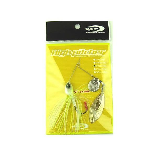 オーエスピー  ●カラー:ST21 スパークホワイトチャート ●自重（オンス）:3/8oz ●ブレードタイプ:TW(タンデムウィロー)|ハイピッチャーはプレッシャーがかかった状況下でも確実にビックバスをモノにできる中小型スピナーベイトとして...