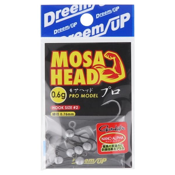 ●サイズ:(重量)0.6g (フック)#2 ●入数:6本 ●線径:0.76mm ●代表対象魚:アジ（鰺）|【ドリームアップ/Dreem UP】尺メバル、ギガアジ対応!臆せずガチンコファイトで勝負!太軸線径の安心強度!!信頼のがまかつフック!...
