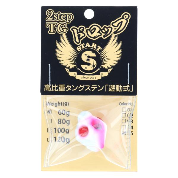 スタート  ●カラー:スーパーグローピンク ●自重:60g ●釣り方、フィールド:ソルトルアー（オフショア） ●代表対象魚:タイ（鯛）|【START】高比重タングステン「遊動式」。「釣れる」タイラバを目指し、納得いくまで試作・実釣テストを繰...