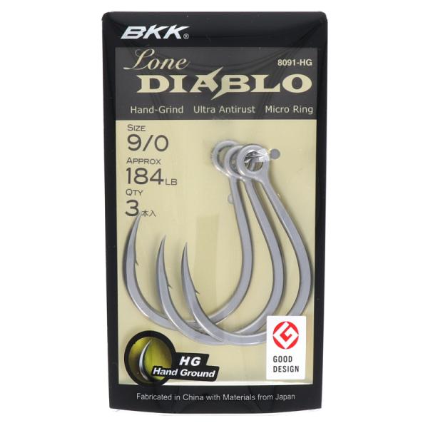 BKK  ●サイズ:#9/0 ●入数:3本 ●APPROX:184LB|【BKK】独自のコーティング技術(Ultra-Antirust)を採用、腐食に強く強度を長く保つ事ができます。フックアイのワイヤー直径だけを細くする事により、BigHo...