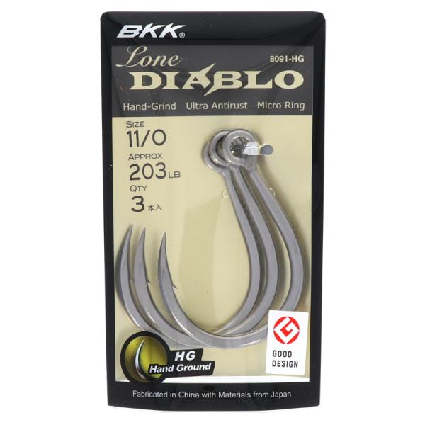BKK  ●サイズ:#11/0 ●入数:3本 ●APPROX:203LB|【BKK】独自のコーティング技術(Ultra-Antirust)を採用、腐食に強く強度を長く保つ事ができます。フックアイのワイヤー直径だけを細くする事により、BigH...