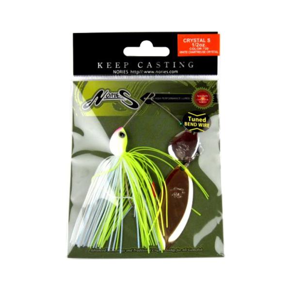 マルキュー ノリーズ  ●カラー:720 ホワイトチャートクリスタル ●サイズ:1/2oz|【ノリーズ/NORIES】釣れるスピナーベイトの名を不動もものとしたオリジナル「クリスタルS」“V”ブレードのアクションをロスなくヘッドへ伝えるファ...