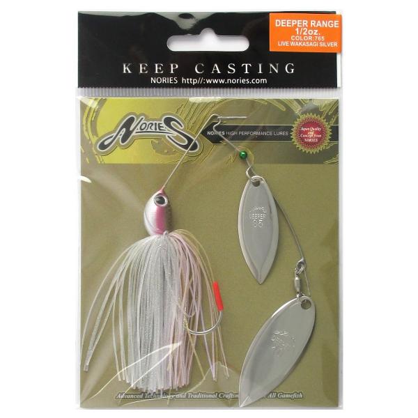 マルキュー ノリーズ  ●カラー:765(ライブワカサギシルバー) ●自重（オンス）:1/2oz ●フック:有 ●ブレードカラー:フロント/シルバー、リア/シルバー ●Blade Combination - Arm Style:Double...