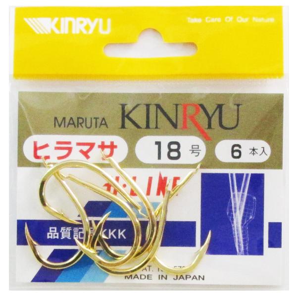 金龍鈎  ●カラー:金 ●針号数:18号 ●入数:6本 ※入数は予告なく変更となる場合があります。|【下田漁具/Shimoda-Gyogu】 TKM-05-01-08