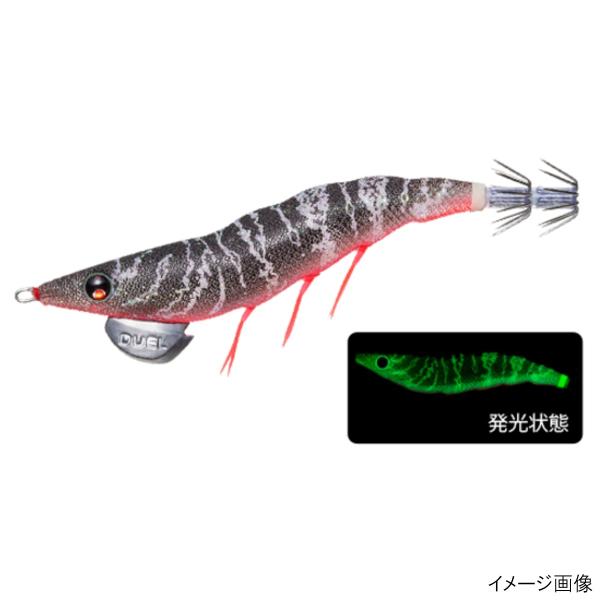 デュエル EZ-Q  ●カラー:12.LBL 夜光ブラック ●サイズ:3.0号 ●自重:14.5g ●沈下速度:約3.5秒/m ●MAX飛距離:49m ●適応水深目安:1〜10m ●ボディカラー:夜光ボディ ●釣り方、フィールド:エギング(...