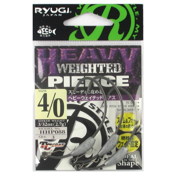 ささめ針  ●カラー:TCブラック ●サイズ:[フック]#4/0、[ウェイト]3/32oz(2.7g) ●入数:3本 ●釣り方、フィールド:淡水ルアー ●代表対象魚:ブラックバス|【ささめ針/SASAME】ヘビーウェイト・スイミング&amp...