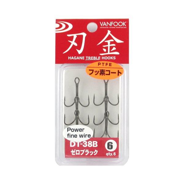 ヴァンフック  [環境美化協力商品] ●カラー:ゼロブラック(PTFE) ●フック:#6 ●代表対象魚:トラウト（鱒）|【ヴァンフック/VANFOOK】トラウト、ソルトライトゲームに最適な最高品質、高硬度ワイヤーを使用したトレブルフック。フ...