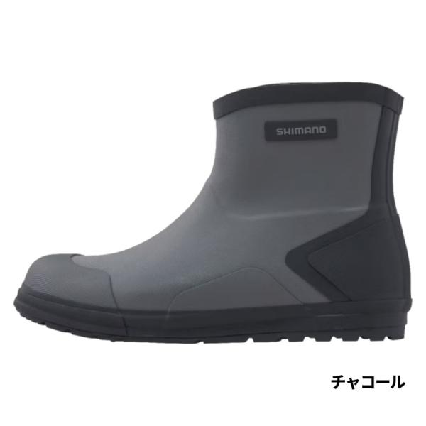 シマノ  ●カラー:チャコール ●サイズ:L ●サイズ（詳細）1:(目安) 26.0〜26.5cm ●サイズ（詳細）2:参考重量 560g(Lサイズ) ●素材1:ラバー|船釣り、特にエサを使用したシーンを考慮したデッキブーツで、特徴はシマノ...
