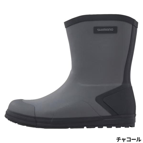 シマノ  ●カラー:チャコール ●サイズ:L ●サイズ（詳細）1:目安 26.0-26.5cm ●サイズ（詳細）2:参考重量 600g|船釣り、特にエサを使用したシーンを考慮したデッキブーツで、特徴はシマノオリジナルのソールパターンにありま...