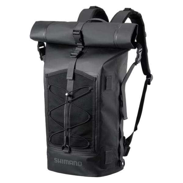 シマノ  ※バッグの寸法は目安です。 高さは、ロールアップを伸ばした状態になります。幅は背面側の寸法になります。前面側は24cmになります。 ●カラー:ブラック ●サイズ:M ●サイズ（詳細）1:[本体寸] 20×30×76cm ●自重:1...