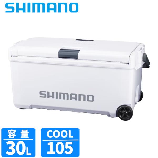 シマノ  ●カラー:アイスホワイト ●サイズ:CF 30L キャスター ●自重:6.2kg ●容量:30L ●内部寸法1:(中央値) 23.0×55.0×23.9cm ●内部寸法2:(底部) 22.0×53.9×23.9cm ●外部寸法1:...