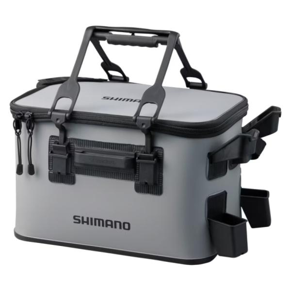 シマノ  ●カラー:グレー ●サイズ:27L ●サイズ（詳細）1:27.5×43×27.5cm ●自重:2kg|ガチットハンドルを搭載し、ショルダーでも手持ちでも使えるタックルバックです。ロッドレストを2ヶ所に配置しています。 TKM-10...