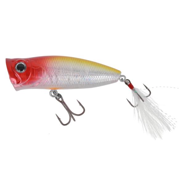 ファルケン R  ●カラー:フラッシュクラウン ●全長:60mm ●自重:9g ●フック:有(フェザーフック) ●目玉サイズ:6mm ●釣り方、フィールド:淡水ルアー ●代表対象魚:ブラックバス|大きなカップが移動距離を抑え、バイトチャンス...