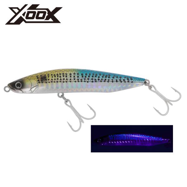 XOOX  ●カラー:UVコノシロ ●サイズ:85 ●全長:85mm ●自重:15g ●フック:ファルケン R トリプルクロー #6 ●ブランド:XOOX ●釣り方、フィールド（詳細）:ソルトルアー ●代表対象魚:スズキ（シーバス・鱸） ●...