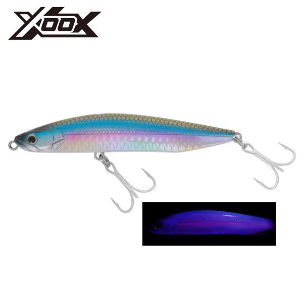 XOOX  ●カラー:UVライブカタクチ ●サイズ:85 ●全長:85mm ●自重:15g ●フック:ファルケン R トリプルクロー #6 ●ブランド:XOOX ●釣り方、フィールド（詳細）:ソルトルアー ●代表対象魚:スズキ（シーバス・鱸...