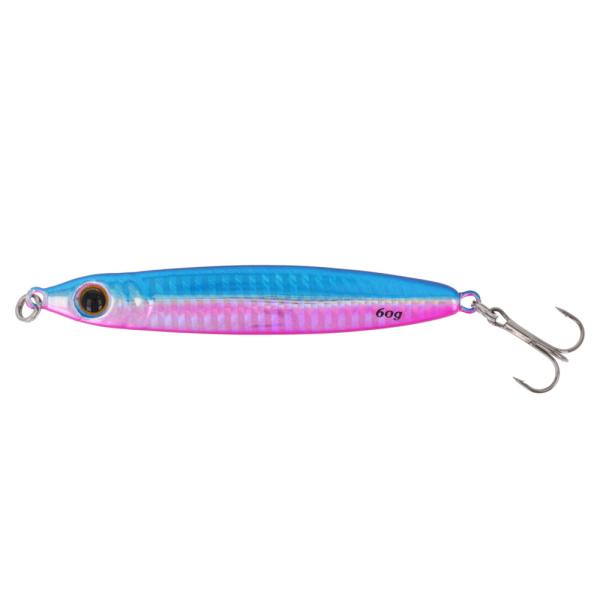 ●カラー:ブルピン ●サイズ:60g ●自重:60g ●フック:#4 ●釣り方、フィールド（詳細）:ソルトルアー ●代表対象魚:スズキ（シーバス・鱸） ●代表対象魚（詳細）:サワラ タチウオ キジハタ ヒラメ カンパチ ヒラマサ|圧倒的な飛...