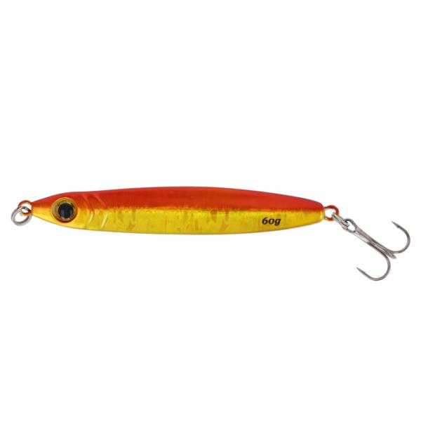 ●カラー:アカキン ●サイズ:60g ●自重:60g ●フック:#4 ●釣り方、フィールド（詳細）:ソルトルアー ●代表対象魚:スズキ（シーバス・鱸） ●代表対象魚（詳細）:サワラ タチウオ キジハタ ヒラメ カンパチ ヒラマサ|圧倒的な飛...