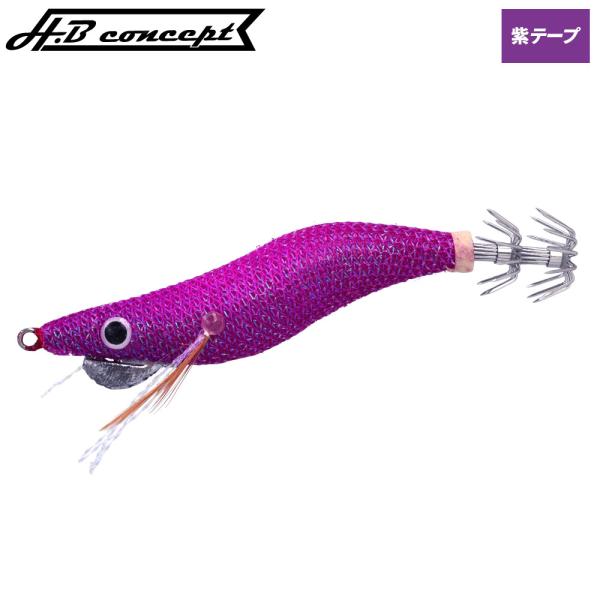 H.B コンセプト  【仕様】・暗い海中で目立つ夜光アイ&amp;夜光テープで集魚力を高める! ・魅惑のケイムラフェザーでアピール! ・生命感のある特選布 ・イカが抱きやすいスリムボディ設計! ・ハリがかりの良い12本2段針仕様で貴重なアタ...