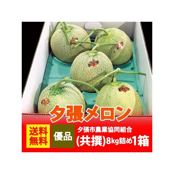 名称：夕張メロン 優品内容量：夕張メロン 8kg 夕張農協共撰品 メロン 5玉入 1箱(1ケース) 夕張メロン 優 規格：夕張メロン 優品保存方法：ゆうばりめろん を常温で置いてネットの表面が黄色く熟したら冷蔵庫へ後は夕張 メロンはお好みの...