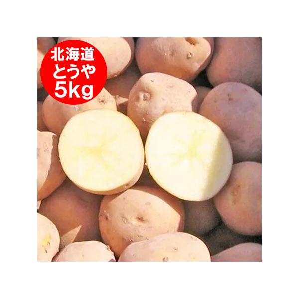 名称：北海道 じゃがいも とうや内容量：とうや じゃがいも 5kg (箱含む総重量)規格：ジャガイモ Lサイズ産地：北海道産 じゃがいも保存方法：北海道 じゃがいも は、ダンボール等に入れ新聞紙などで光が入らないようにして涼しい場所で保管し...