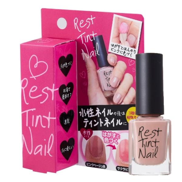 悪色爪・ダメージ爪を休息しながらカバー。水性ネイルを剥がせばほんのり桜色に！ネイルを剥がすとほんのり色づきます。美容成分配合。爪に優しい水性ネイルを楽しんだ後、お湯で簡単にオフ。オフした後はティントネイルとして自爪が桜色に色づきます。ネイル...