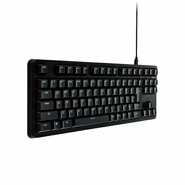 ゲーミングキーボード 【V custom】 有線 着脱式ケーブル メカニカル ( 銀軸 / スピードリニア ) 日本語配列 テンキーレス ブラック