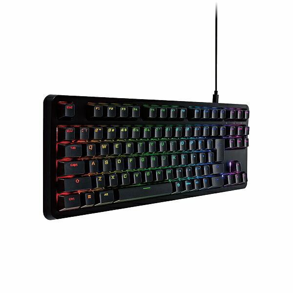 ゲーミングキーボード 【V custom】 有線 着脱式ケーブル RGB メカニカル ( 銀軸 / スピードリニア ) 日本語配列 テンキーレス ブラック