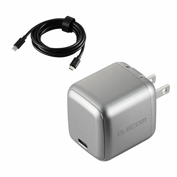USB Type-C コンセント 充電器 PD 70W PPS USB-C ×1 折りたたみプラグ 小型 GaN II 採用 C-Cケーブル付属 スペースグレー