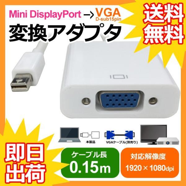 Mini Display Port　- VGA 変換ケーブル　miniDP→VGAケーブル 変換コネクタケーブル　UL.YN