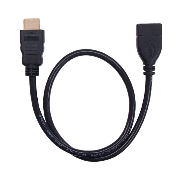 HDMI延長ケーブル 0.5m HDMIver1.4 金メッキ端子 High Speed HDMI Cable ブラック ハイスピード 4K 3D イUL.YN