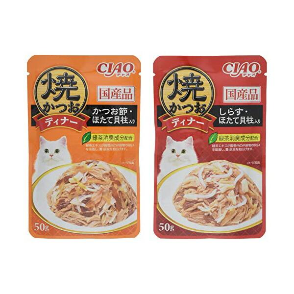 【3個セット】 いなばペットフード 焼かつおディナー6袋鰹節しらすV50g×6