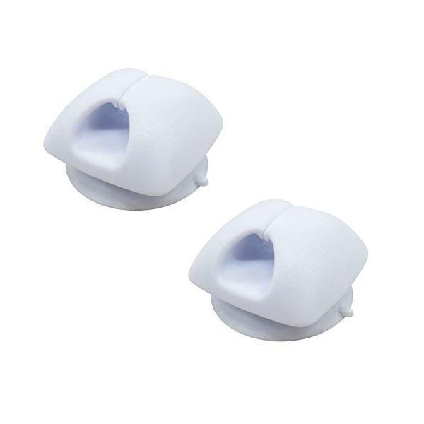 【5個セット】 東和産業 ポリ レジ袋ストッパー 吸盤タイプ ホワイト 約3×3×2cm 2個入