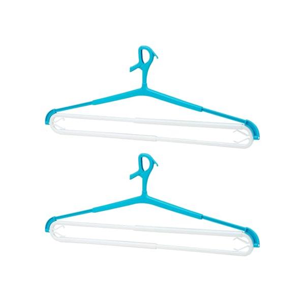 LEC ダブル大判バスタオル・トレーナーハンガー 2本組