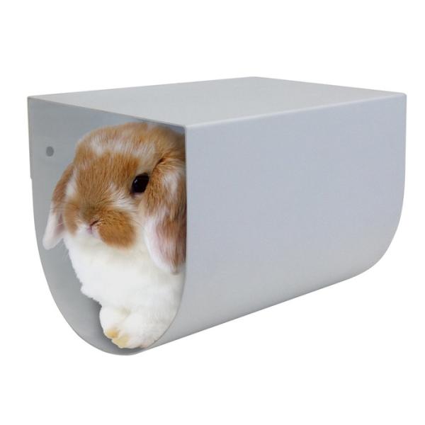 マルカン アルミ トンネル ML-127 うさぎ フェレット モルモット 涼感 冷却 寝床 ハウス ケージ用品 小動物用品アルミ製のトンネル型で、うさぎの体の熱を素材に移して涼しさを提供する夏場の暑さ対策用品です。【特徴】●高純度アルミ(純...