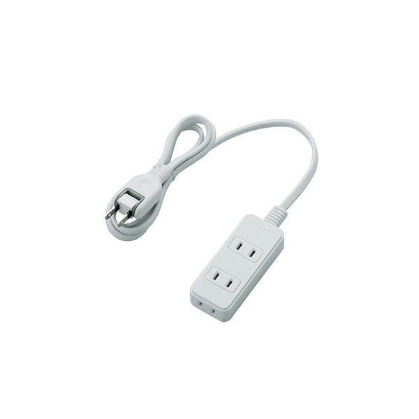 エレコム T-TS02-2310WH 壁から出っ張らない スイング プラグ 電源タップ 3個口 1m ほこり防止 L字プラグ ホワイト白