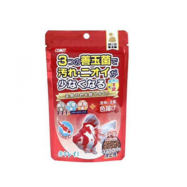 【 送料無料 】 金魚の主食 納豆菌 色揚げ 中粒90g 魚用 魚フード （株）イトスイ