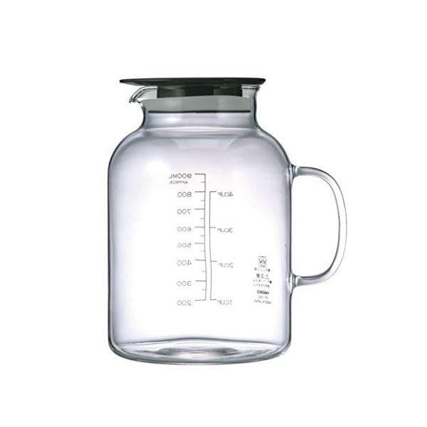 HARIO ハリオ お酢 保存容器 ビネガーズフルーツポット 1000ml ブラック 日本製 VFP-1000-B 1個入