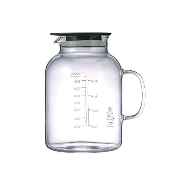 【2個セット】 HARIO ハリオ お酢 保存容器 ビネガーズフルーツポット 1000ml ブラック 日本製 VFP-1000-B 1個入 容器 カフェ ドリンク プレゼント 食洗機対応 メモリ付き ビネガーズ お洒落 かわいい ジュース ...
