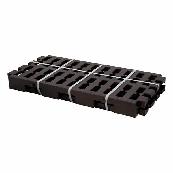 ベストコ 連結できる マルチパレット プラスチック すのこ 2枚 ブラウン 37.5×74cm 日本製 MA-4223