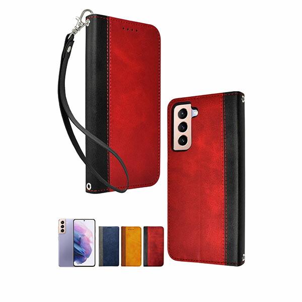 shizukawill Galaxy S21 5G 手帳型 本革調ケース SAGAS21BIRB