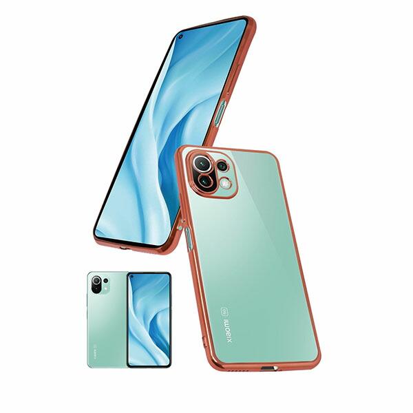 shizukawill Xiaomi Mi 11 Lite 5G サイドメッキ ケース カバー クリアケース XIM11LCLRE