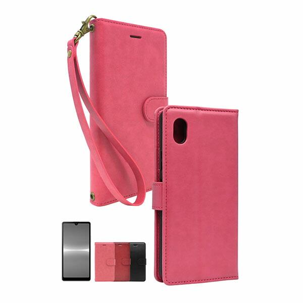 shizukawill XperiaAce III 手帳型 グレイスケース SOXACE3SADR