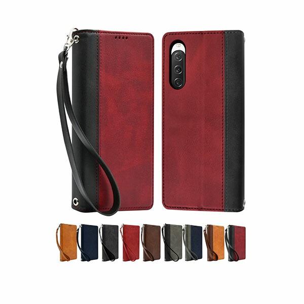 shizukawill Xperia10 V 手帳型 本革調ケース SOX10M5BIRB