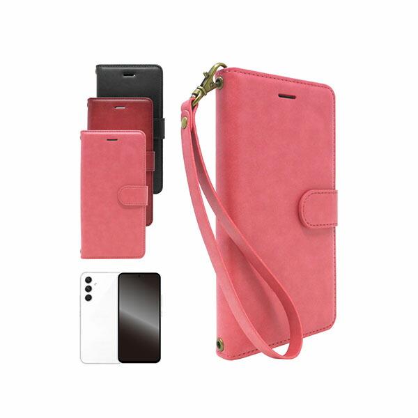 shizukawill Galaxy A54 5G SC-53D SCG21 手帳型 ケース カバー グレイスケース SAGAA54SADR