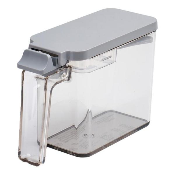 アスベル フォルマ 密閉プッシュポット(S) 450ml グレー A1146●湿気に強いシリコーンパッキン付きの調味料ポット。450mlでスリムな小容量の調味料入れです。ワンプッシュでフタが開き、調味料の計量もスムーズ。「小さじ（5ml）ス...
