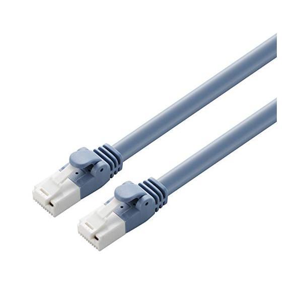 ELECOM EU RoHS指令準拠 CAT6A対応 爪折れ防止 LANケーブル 2m / 簡易パッケージ仕様 ( ブルー )
