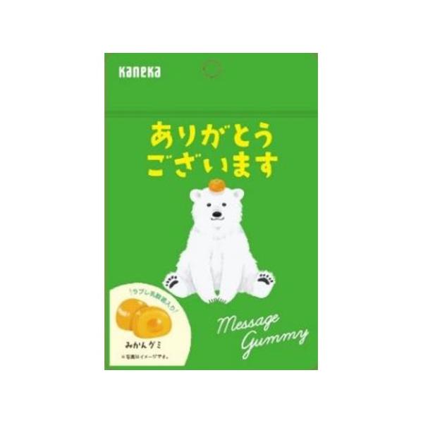 【発売日：2025年12月09日】「ありがとうございます」を伝えるメッセージグミ。日頃の感謝を伝えてみませんか？ 「ありがとうございます」を伝えるメッセージグミ。みかん味。ラブレ乳酸菌24億個配合。